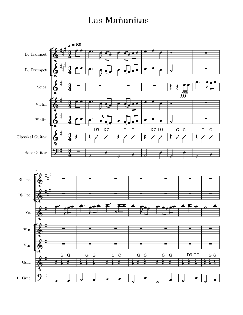 Las Mananitas – unknown composer Las_Mañanitas Sheet music for Vocals ...