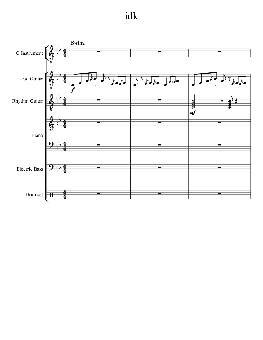 Every Song Ever Sheet music for Piano, Tenor, Guitar, Bass guitar ...