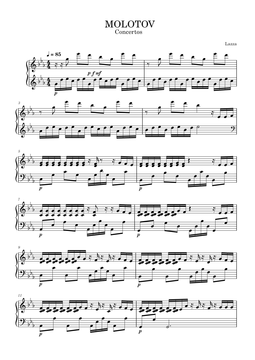 Molotov Sheet music for Piano (Solo) | Musescore.com