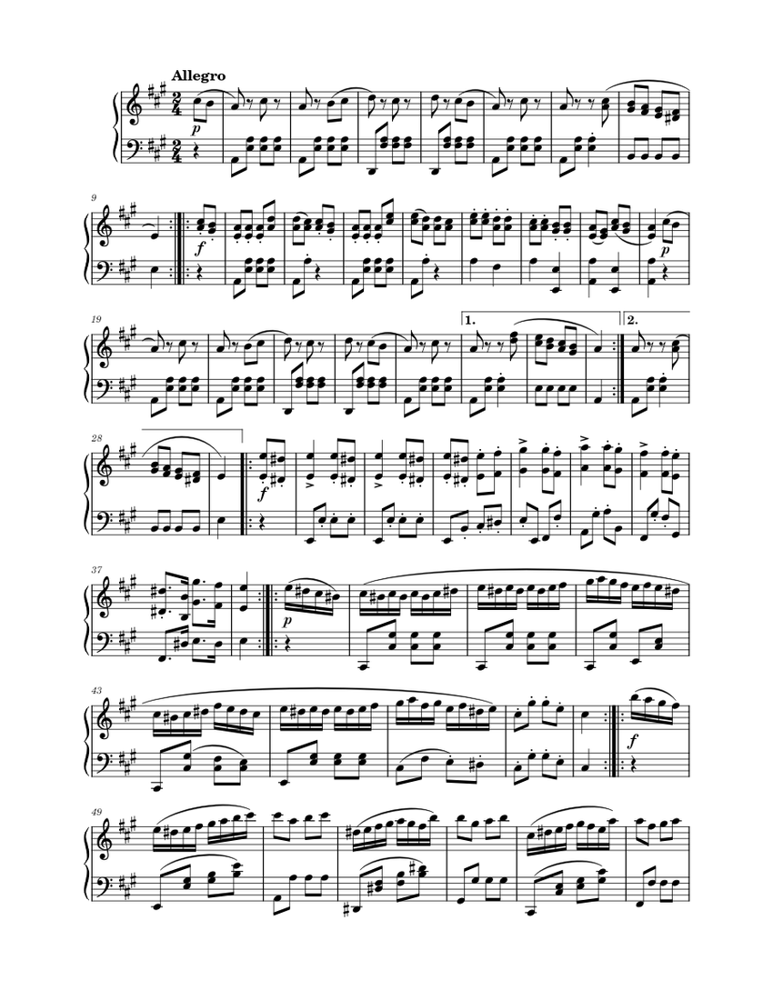 Non rondo a niente Sheet music for Piano (Solo) | Musescore.com