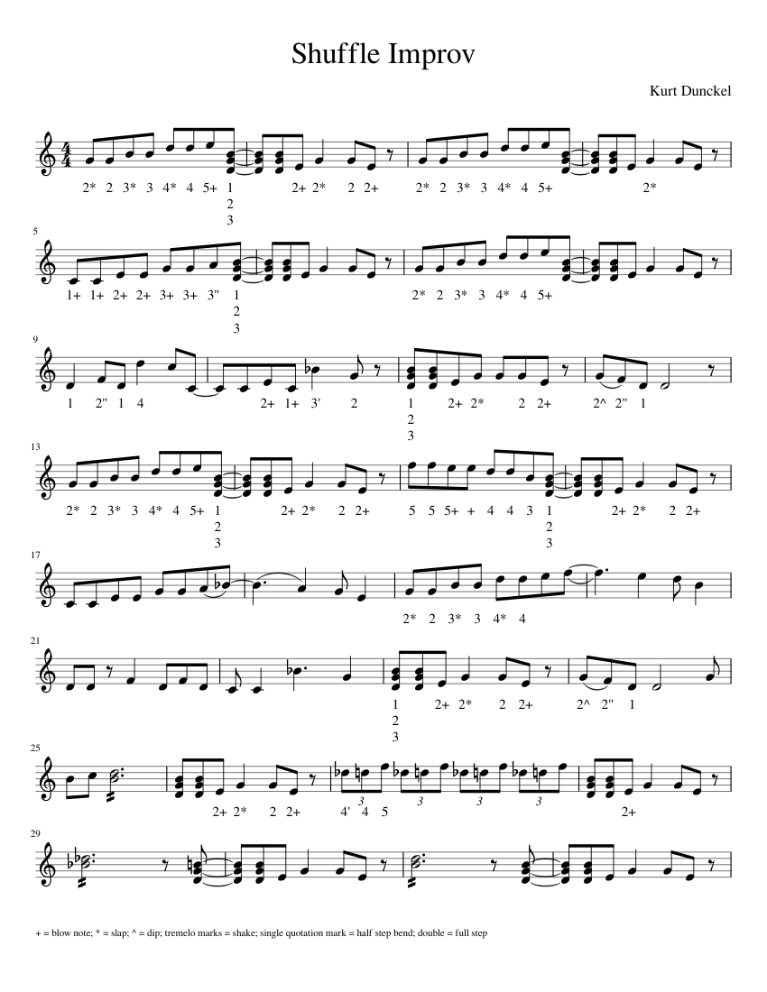 Shuffle Improv Sheet music for Piano (Solo) | Download and print in PDF ...