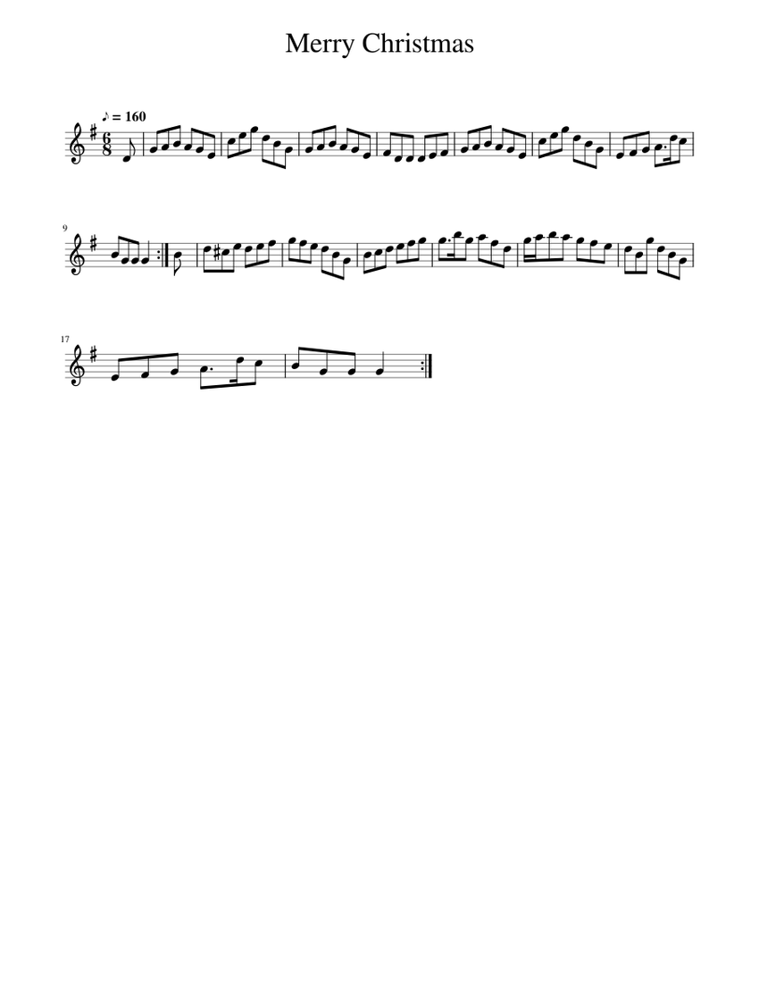 Merry Christmas Sheet music for Piano (Solo) | Musescore.com