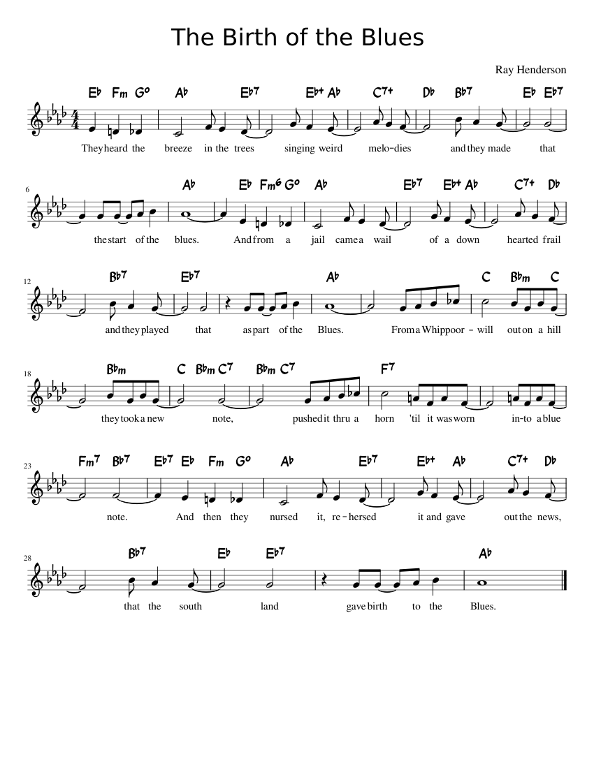 Birth_of_the_Blues Sheet music for Piano (Solo) | Musescore.com