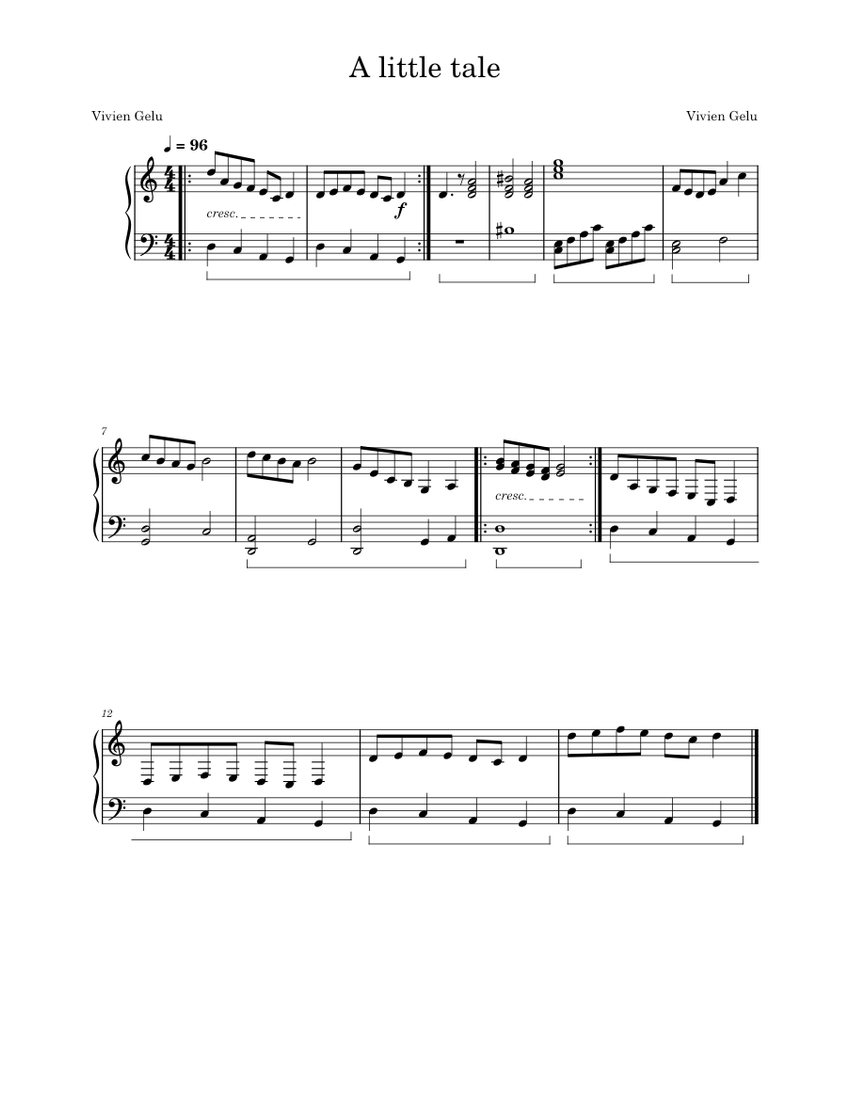 A little tale - piano tutorial