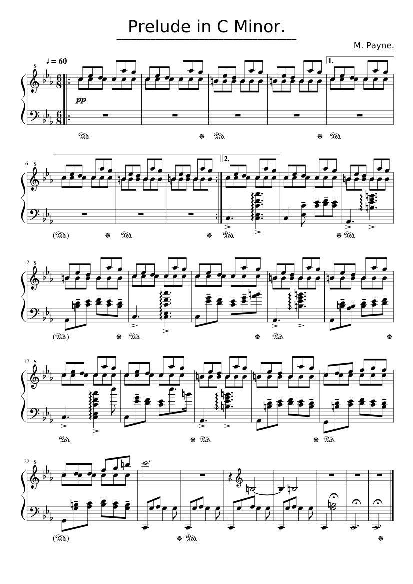 Max Payne 3 - Main Menu Theme 4. Sheet music for Piano (Solo ...