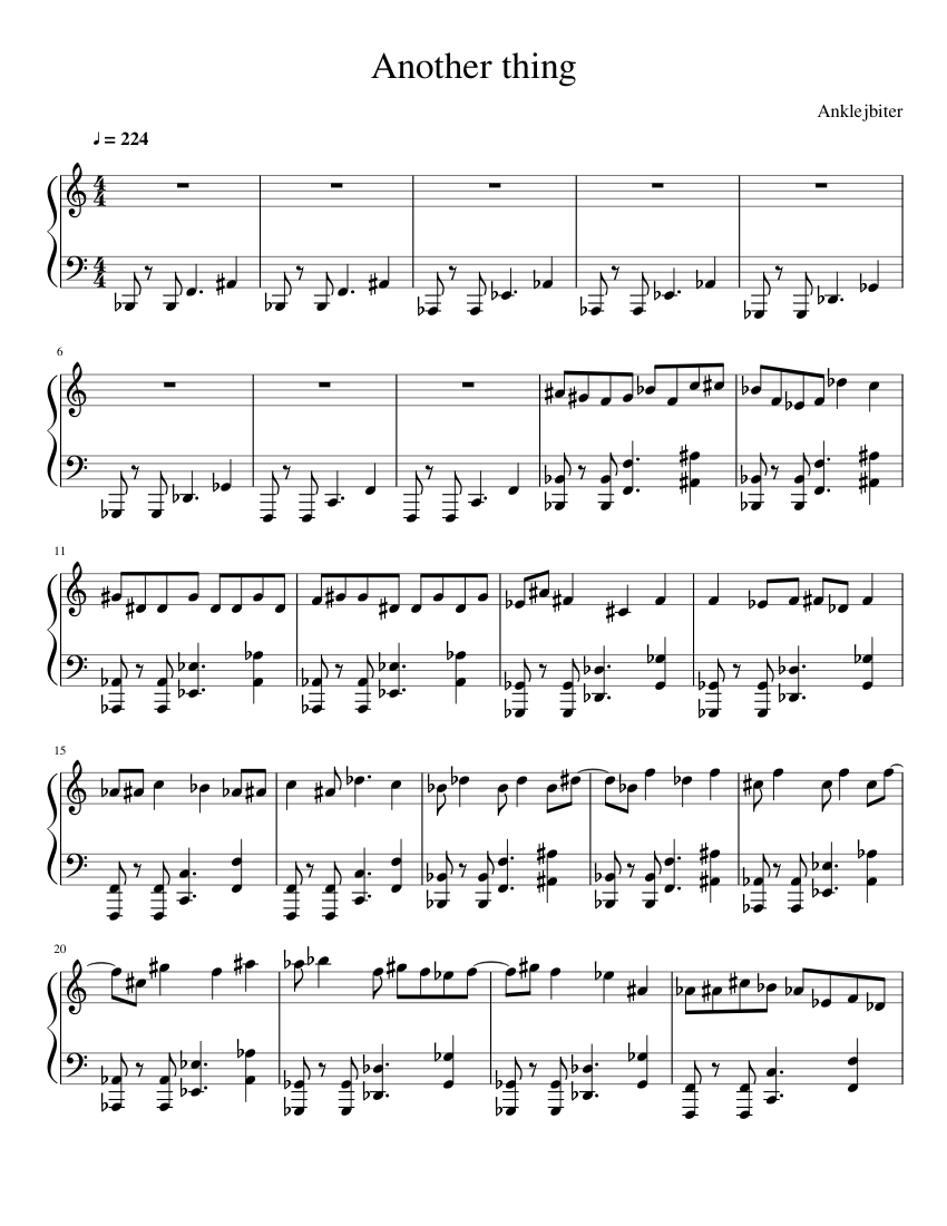 Another thing Sheet music for Piano (Solo) | Musescore.com