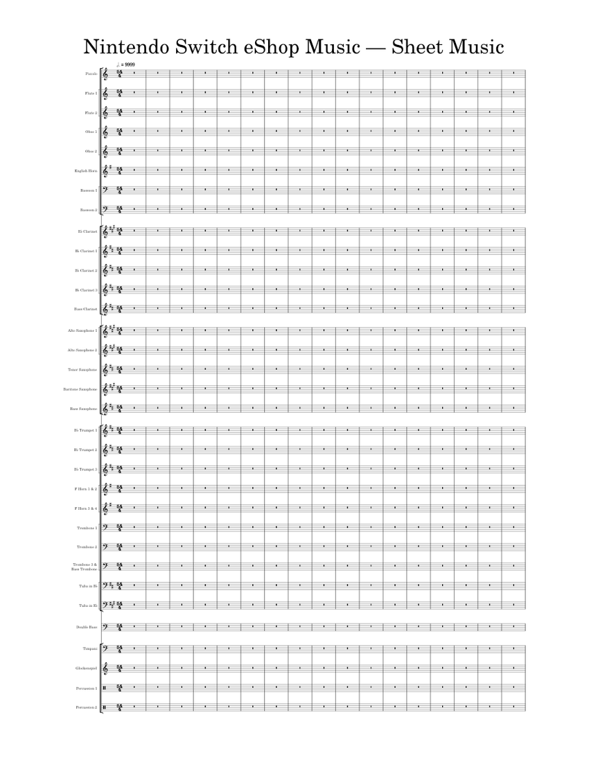 Nintendo Switch eShop_Music — Sheet_Music Sheet music for Trombone ...