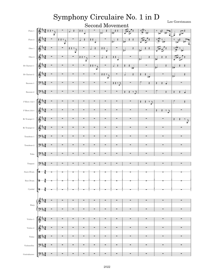 Symphony Circulaire No. 1 - 2nd Movement Sheet music for Trombone, Tuba, Flute, Oboe & more ...
