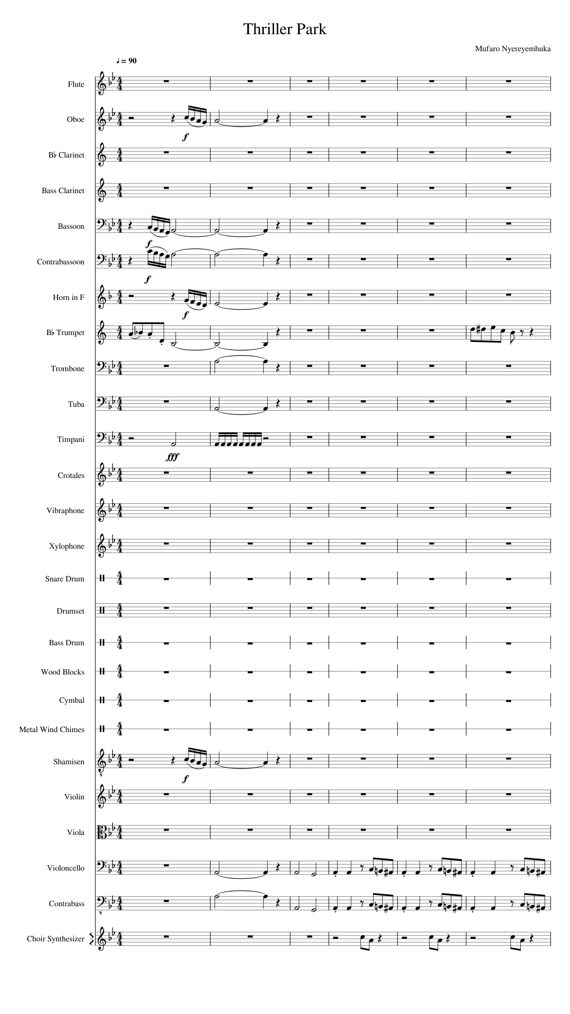 Thriller Park Sheet music for Trombone, Tuba, Flute, Oboe & more ...