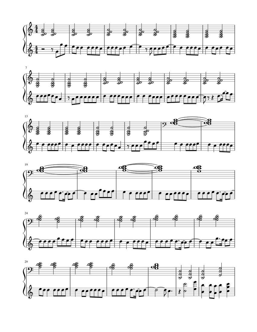 Wake up - piano tutorial