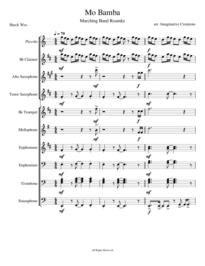 Mo Bamba Remastered Sheet music for Trombone, Euphonium, Mellophone, Flute piccolo & more ...