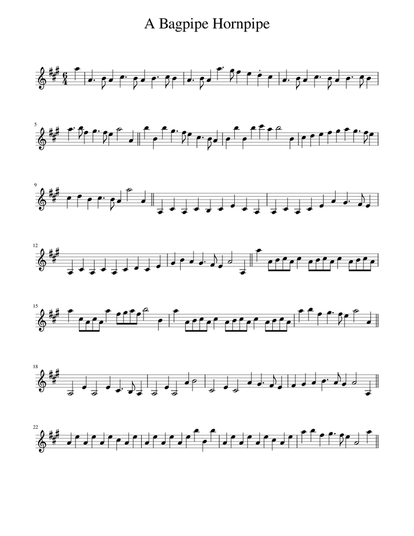 A Bagpipe Hornpipe Sheet music for Piano (Solo) | Musescore.com