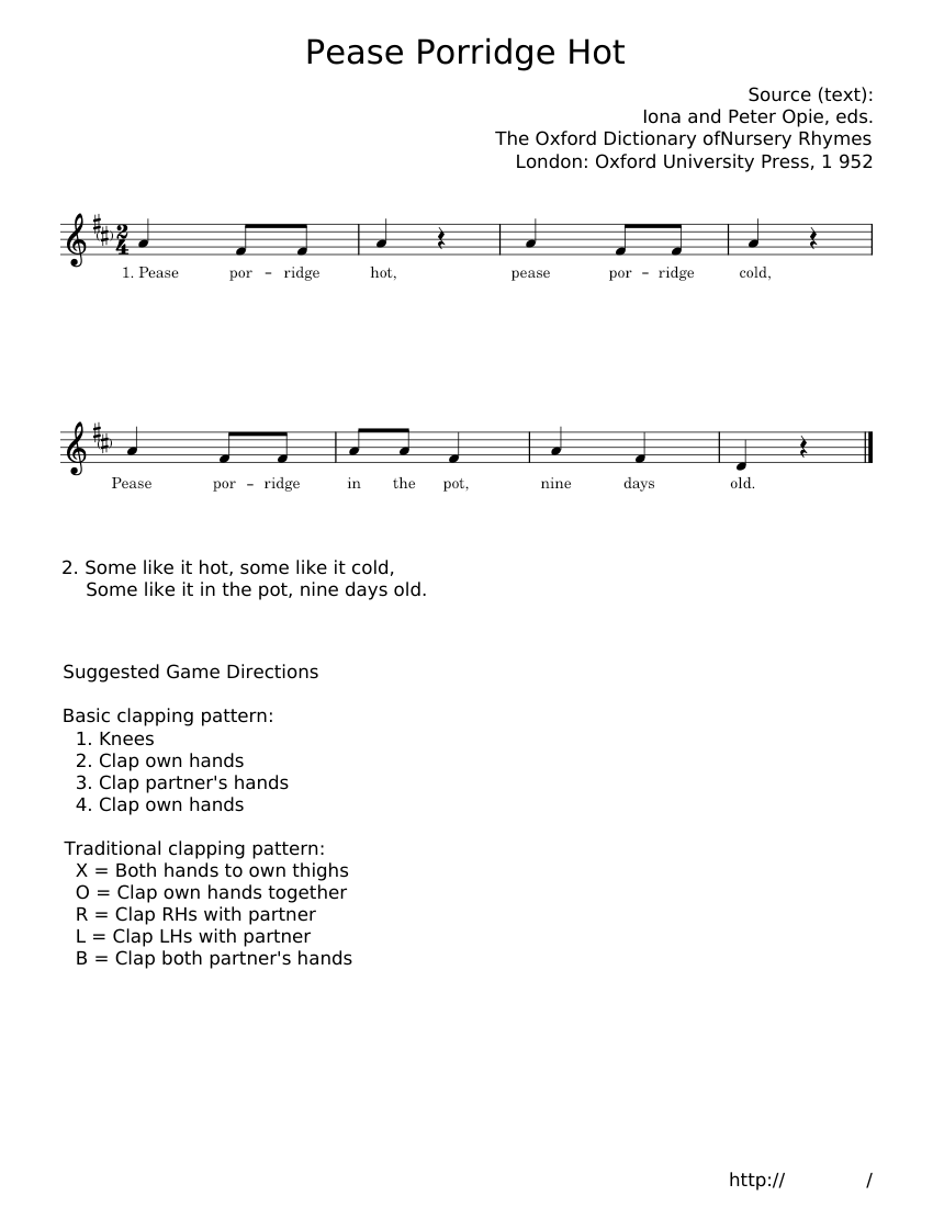 Pease-Porridge Hot - David Diamond Sheet music for Vocals (Solo ...