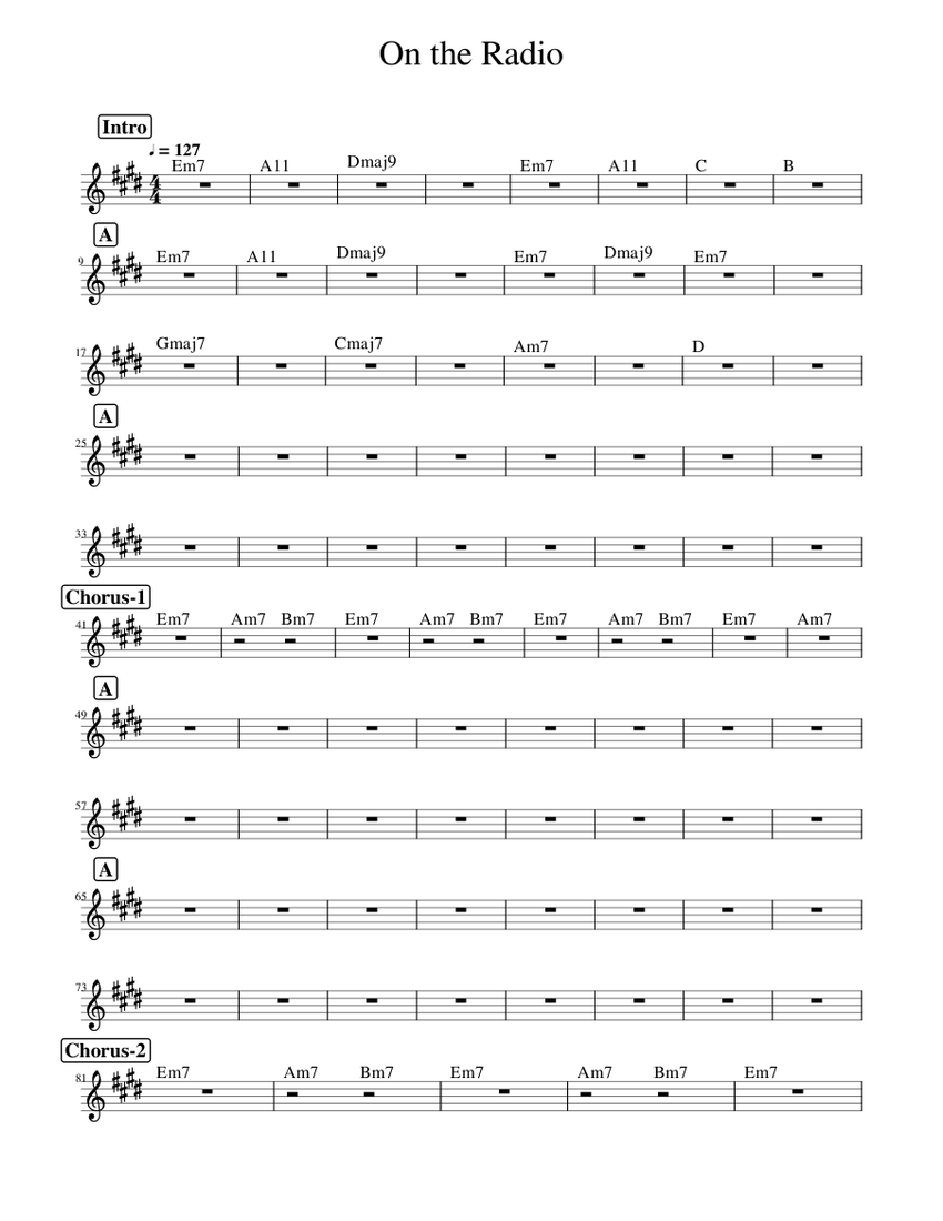 On_the_Radio Sheet music for Piano (Solo) Easy | Musescore.com