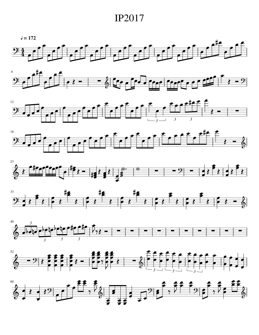 IP2017 Sheet music for Marimba (Solo) | Musescore.com