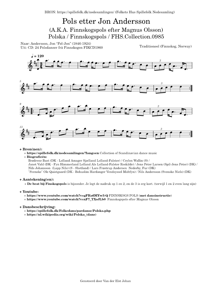 Pols etter Jon Andersson (A.K.A. Finnskogspols efter Magnus Olsson ...