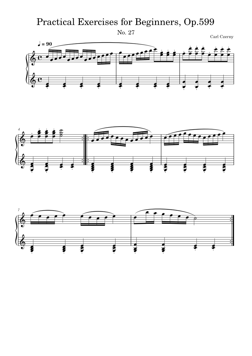 Practical Exercises for Beginners, Op.599 – Carl Czerny Carl Czerny Practical Exercises for ...