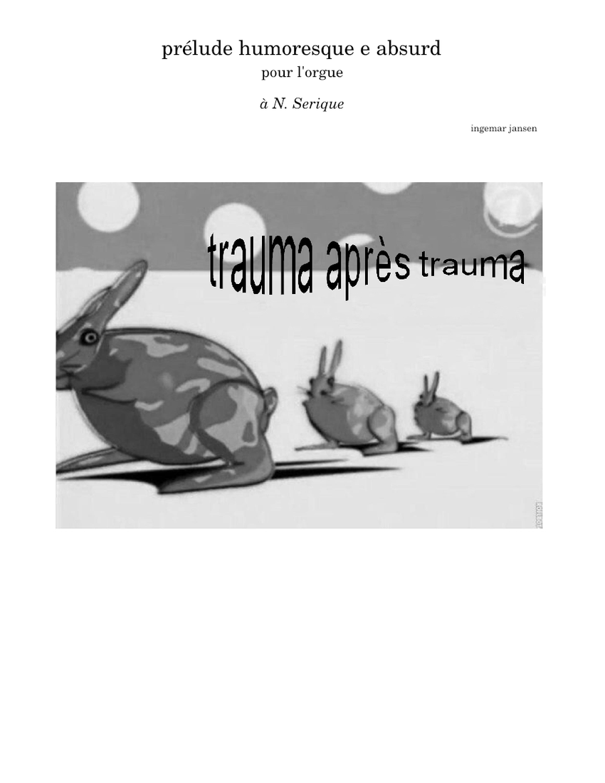 trauma après trauma Sheet music for Organ (Solo) | Musescore.com