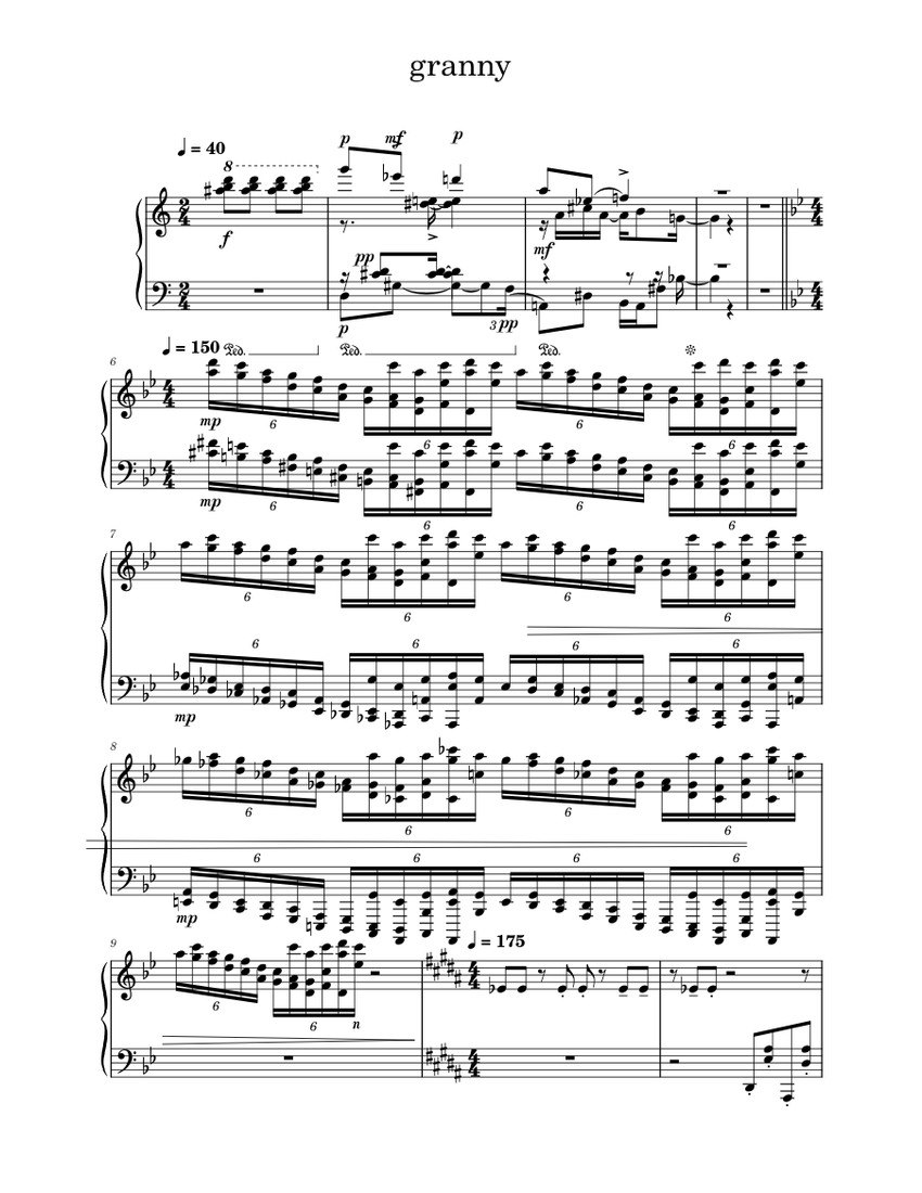 granny Sheet music for Piano (Solo) | Musescore.com