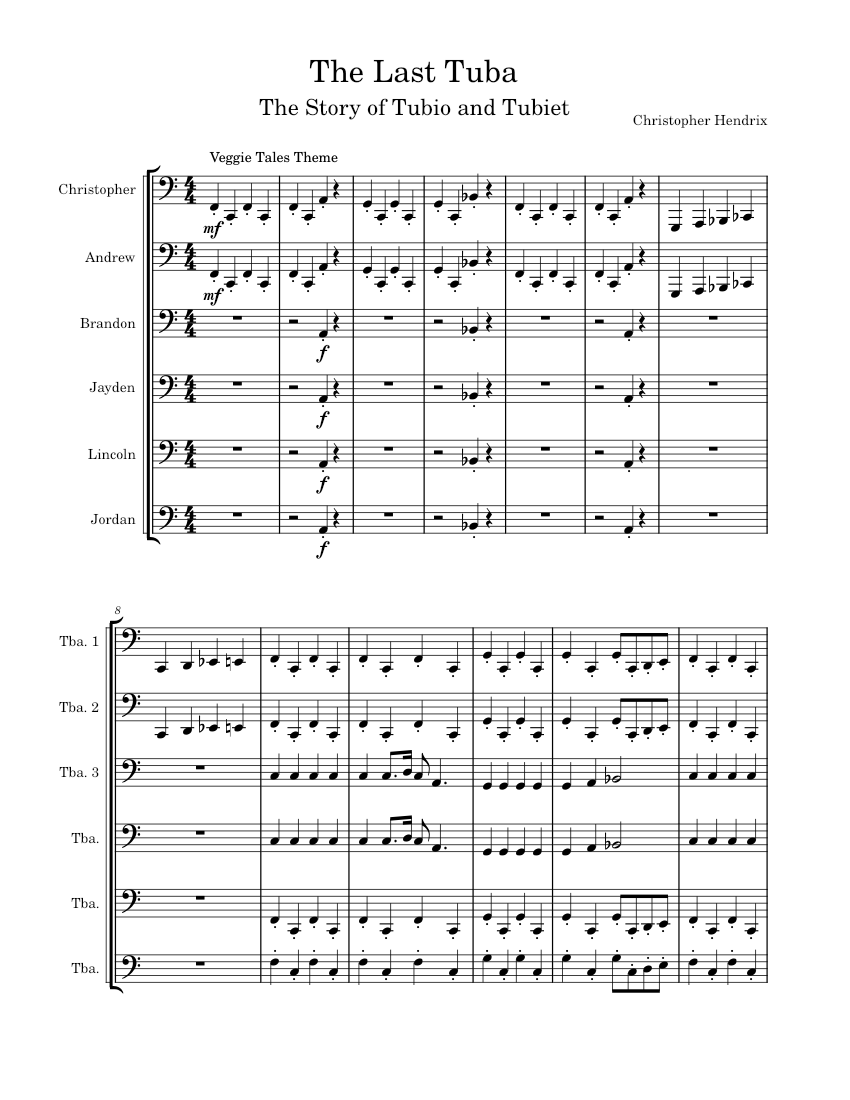 The Last Tuba Sheet music for Tuba (Brass Ensemble) | Musescore.com