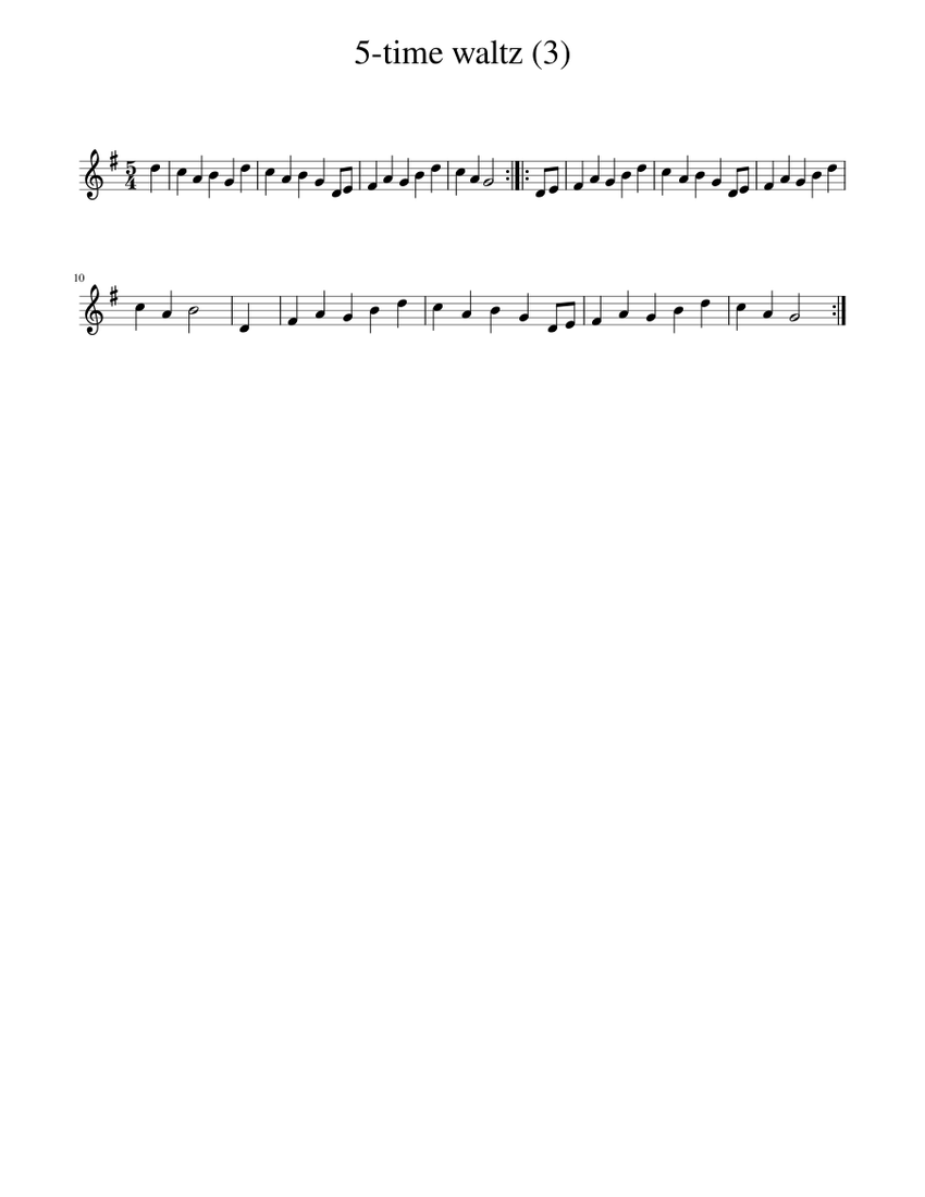 5-time waltz (3) Sheet music for Piano (Solo) Easy | Musescore.com