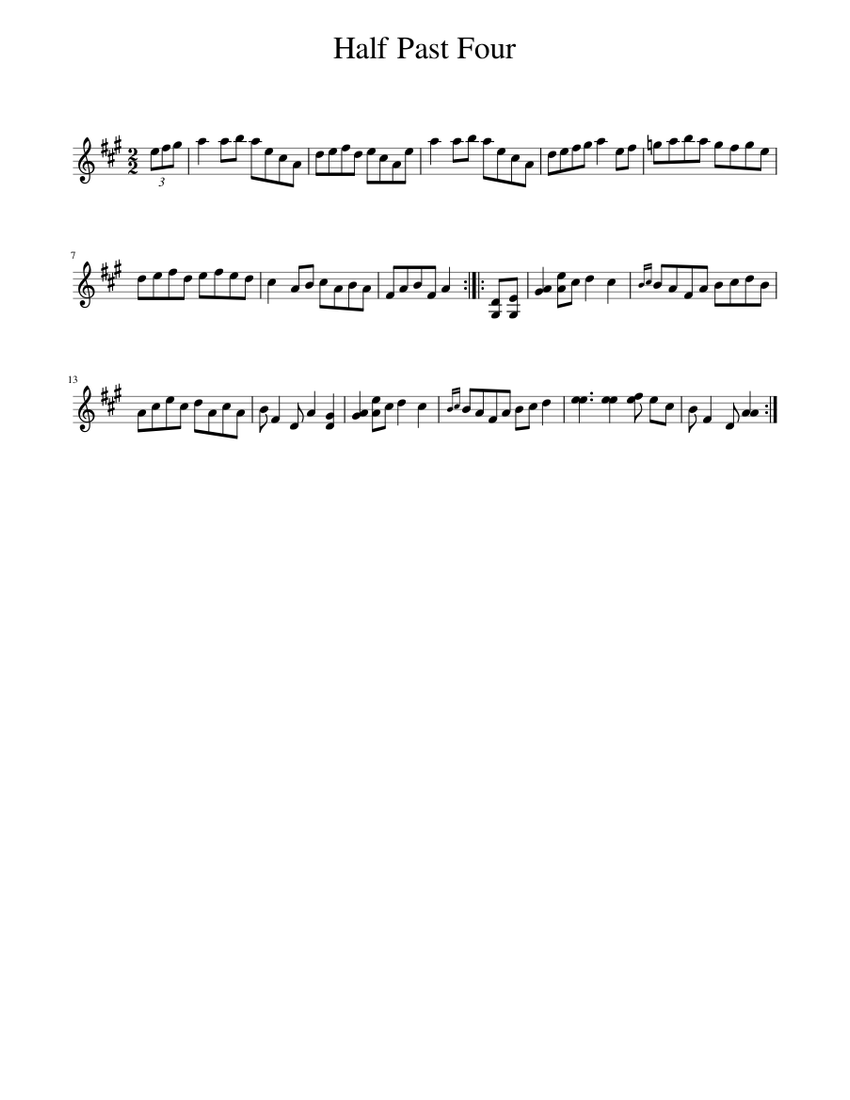 Half Past Four Sheet music for Piano (Solo) Easy | Musescore.com