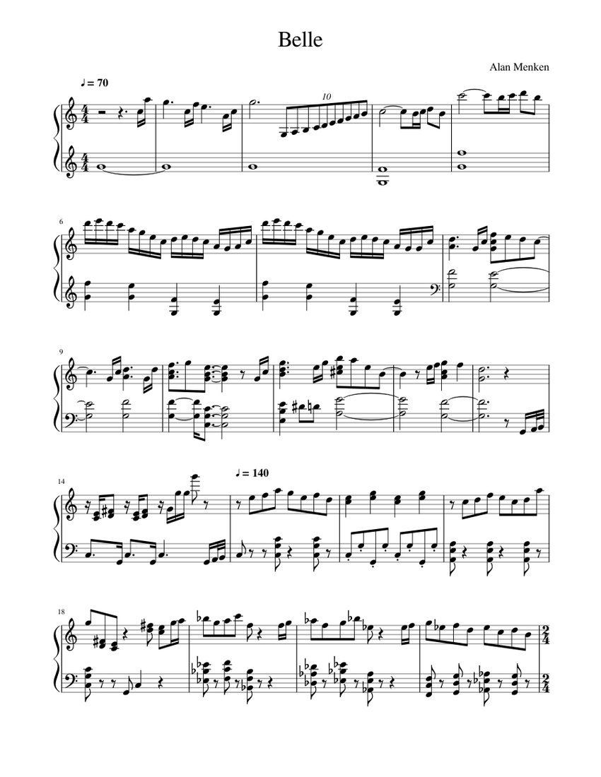 Belle - piano tutorial