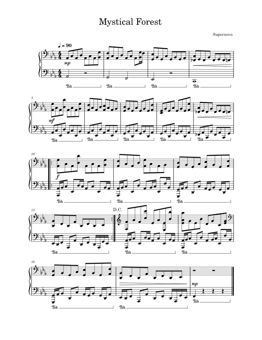 Mystical Forest Sheet music for Piano (Solo) | Musescore.com