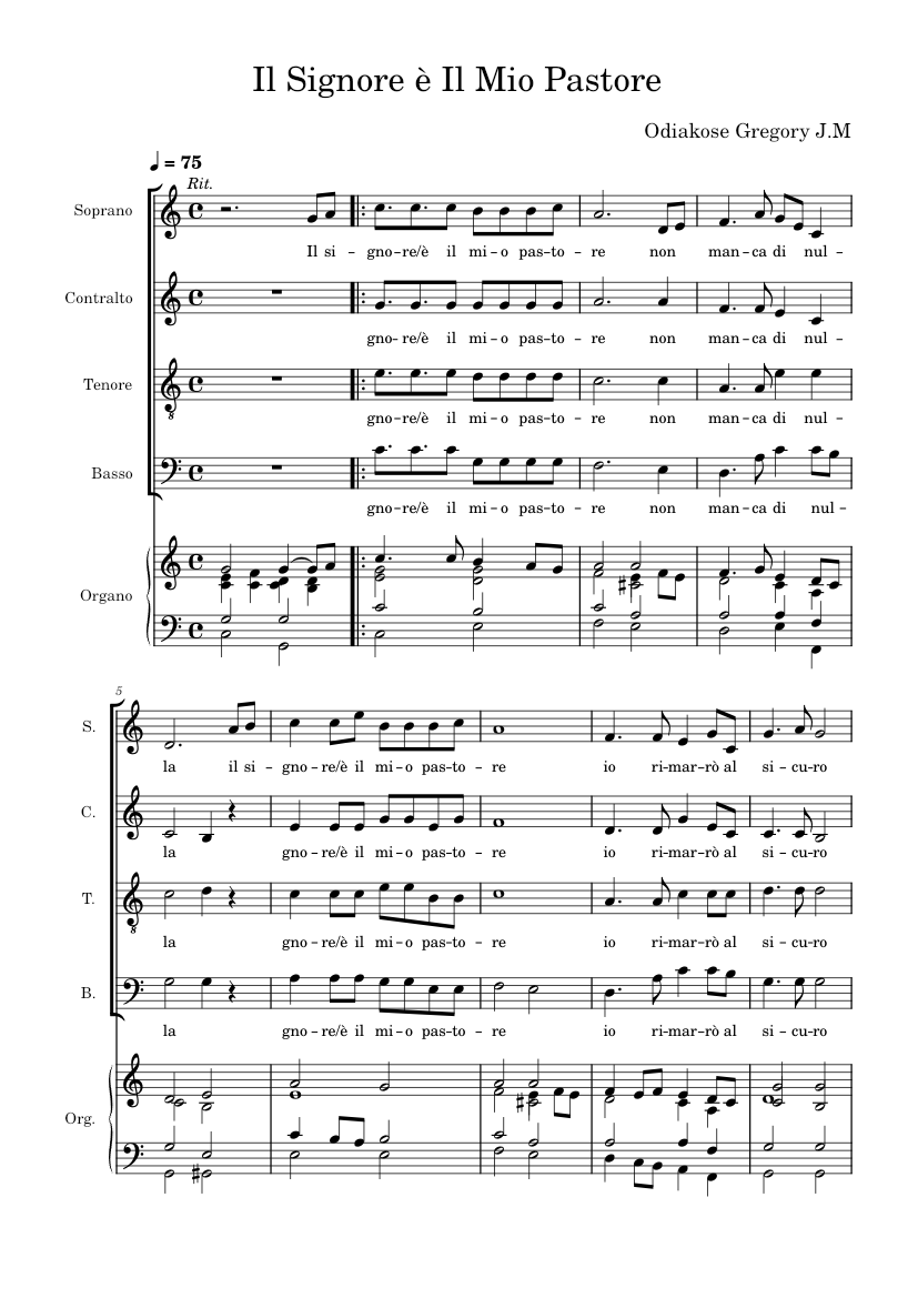 Il_Signore_è_Il_Mio_Pastore_salmo _22 Sheet music for Soprano, Alto ...