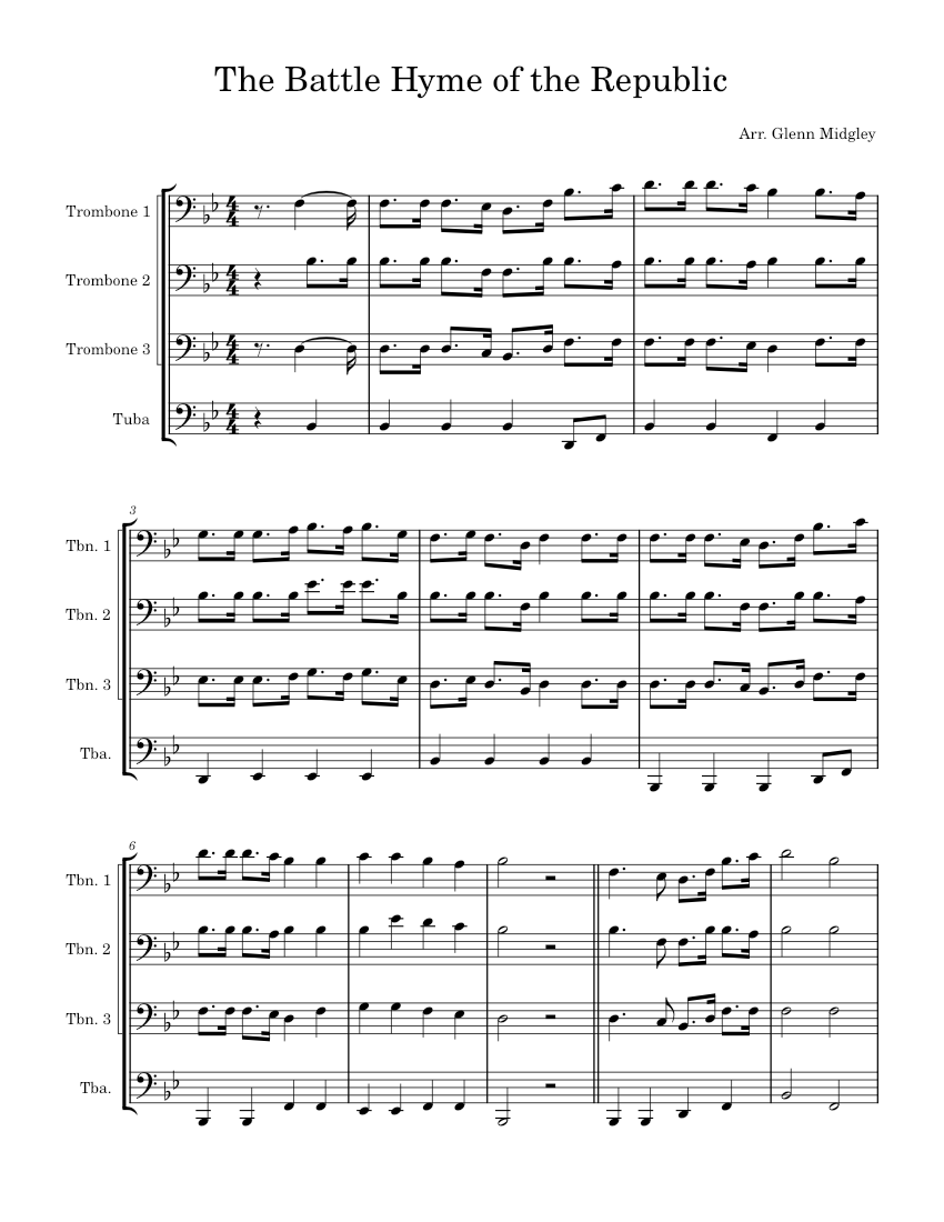 Battle Hymn of the Republic – Misc Traditional The Battle Hyme of the ...