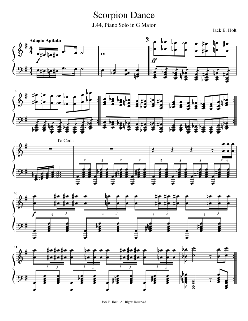 Scorpion Dance Sheet music for Piano (Solo) | Musescore.com