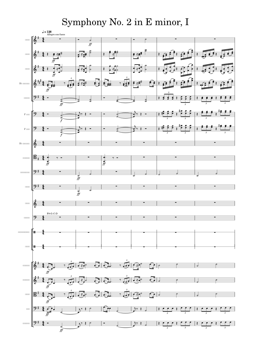 Symphony No. 2 in E minor, op. 2, first movement (for Orchestra) – T ...