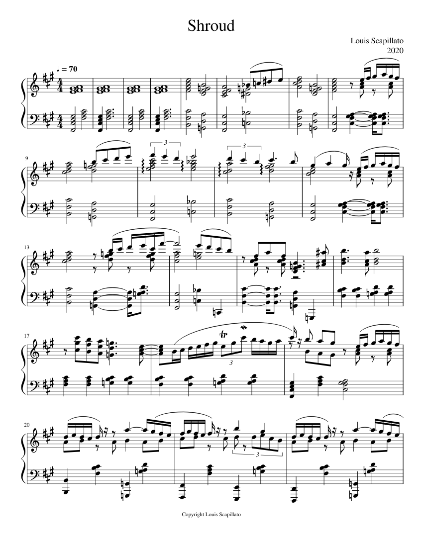 Shroud Sheet music for Piano (Solo) | Musescore.com