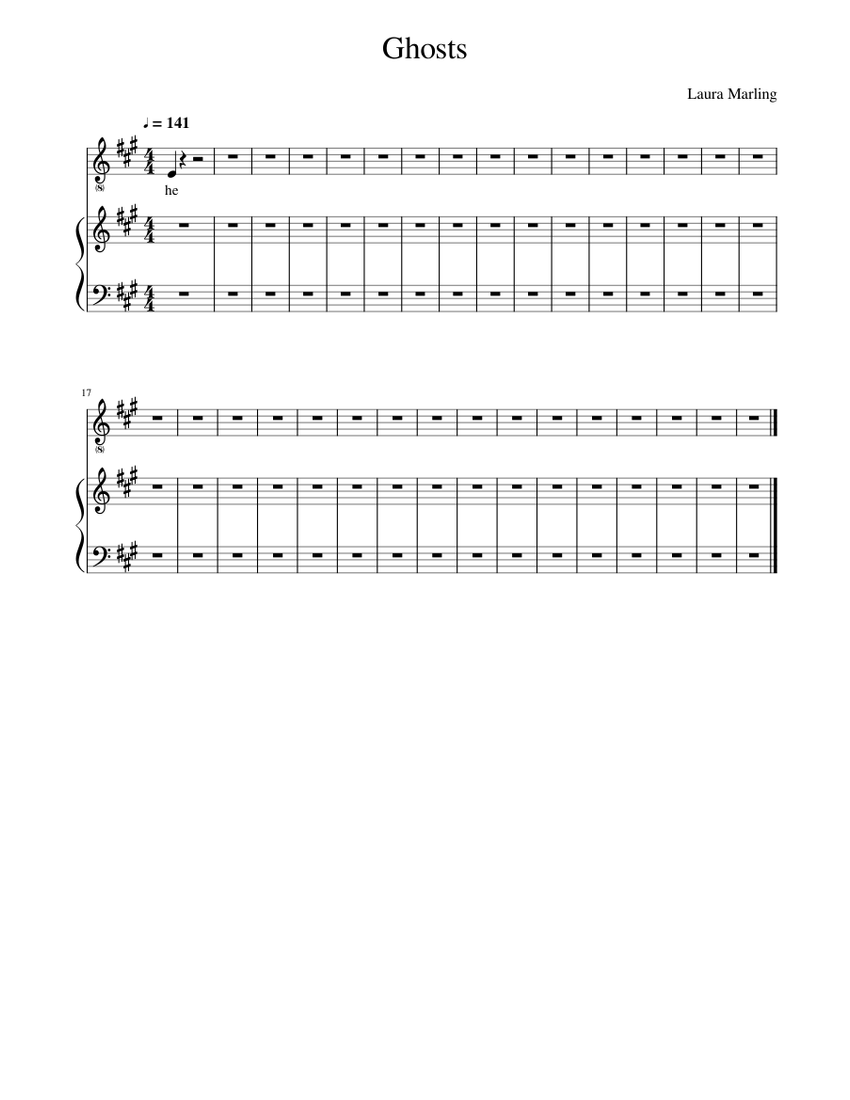 Ghosts - piano tutorial