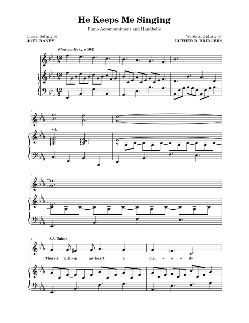 He Keeps Me Singing – Joel Raney Sheet music for Piano, Vocals ...