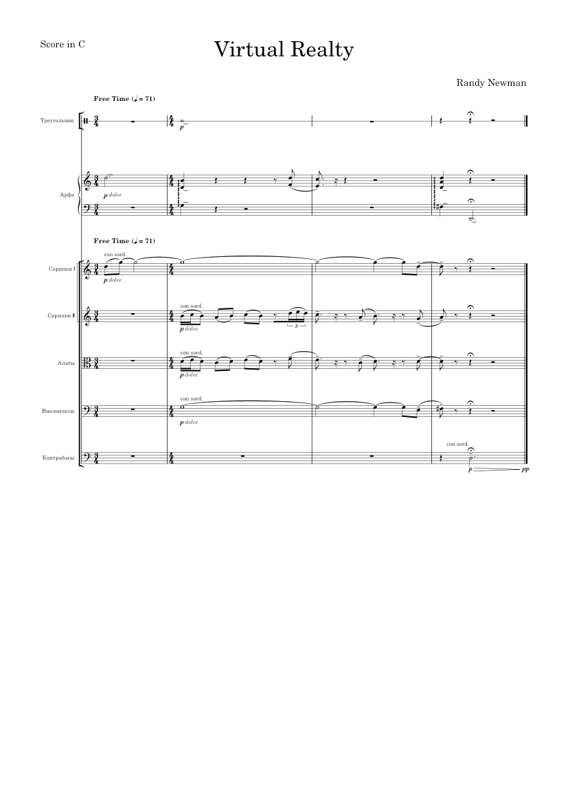 Virtual Realty (Toy Story) Sheet music for Harp, Strings group ...