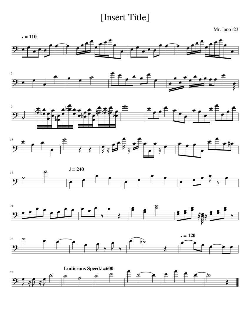 [Insert Title] Sheet music for Trombone (Solo) | Musescore.com