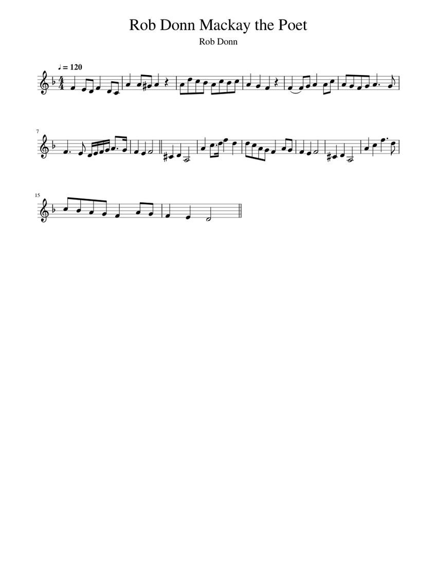 Rob Donn Mackay the Poet Sheet music for Piano (Solo) | Musescore.com