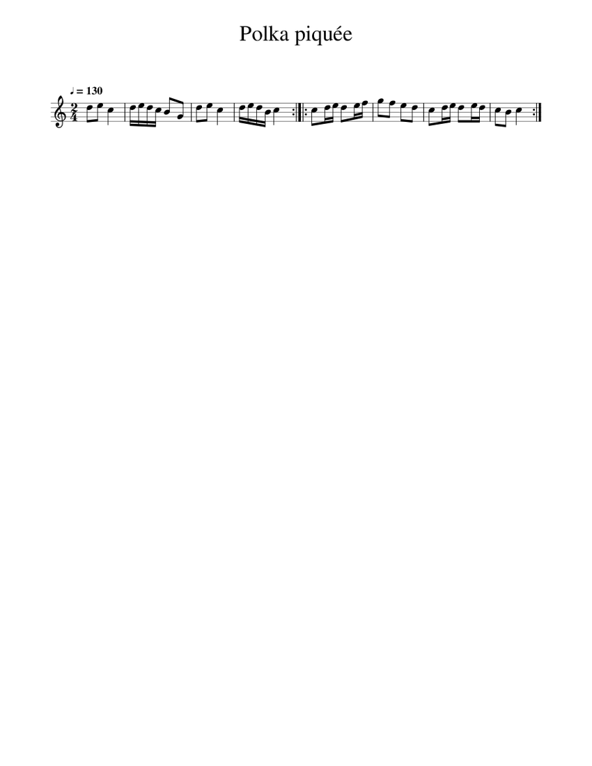 Polka piquée Sheet music for Piano (Solo) | Musescore.com