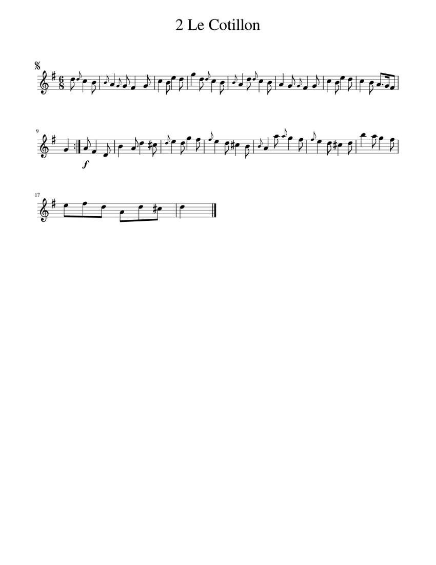 2 Le Cotillon Sheet music for Piano (Solo) Easy | Musescore.com