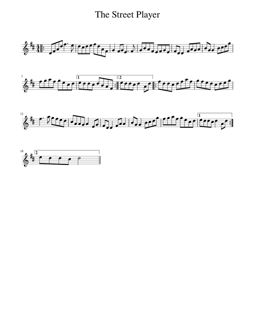 The Street Player Sheet music for Piano (Solo) | Musescore.com