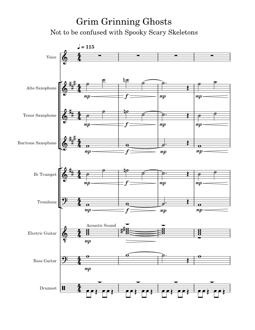 Grim grinning ghosts – Buddy Baker Grim Grinning Ghosts - piano tutorial