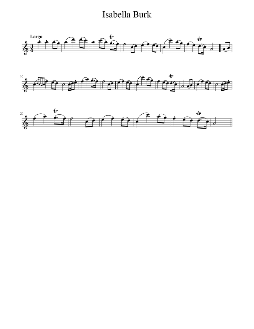 Isabella Burk Sheet music for Piano (Solo) Easy | Musescore.com