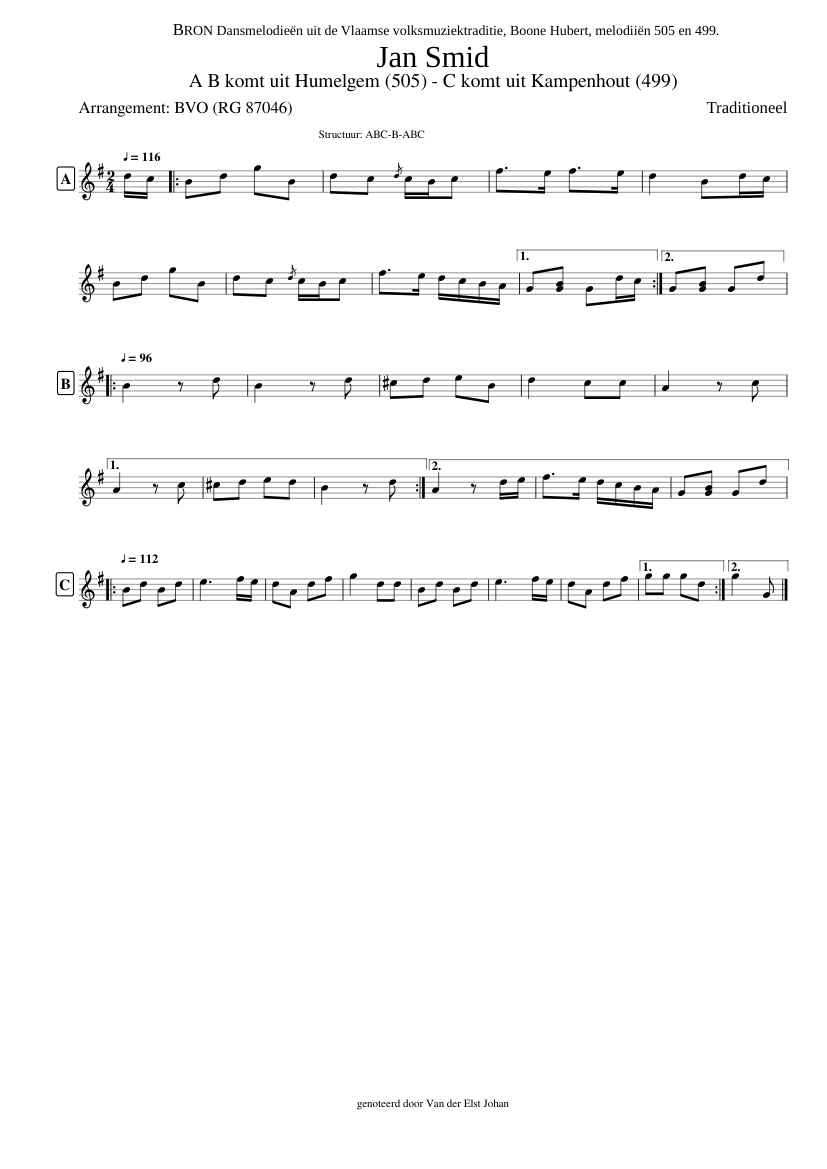 Jan Smid (Ggroot) Sheet music for Flute (Solo) | Musescore.com
