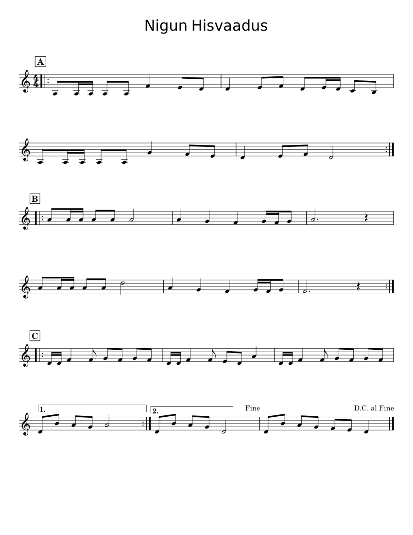 Nigun Hisvaadus Sheet music for Piano (Solo) Easy | Musescore.com