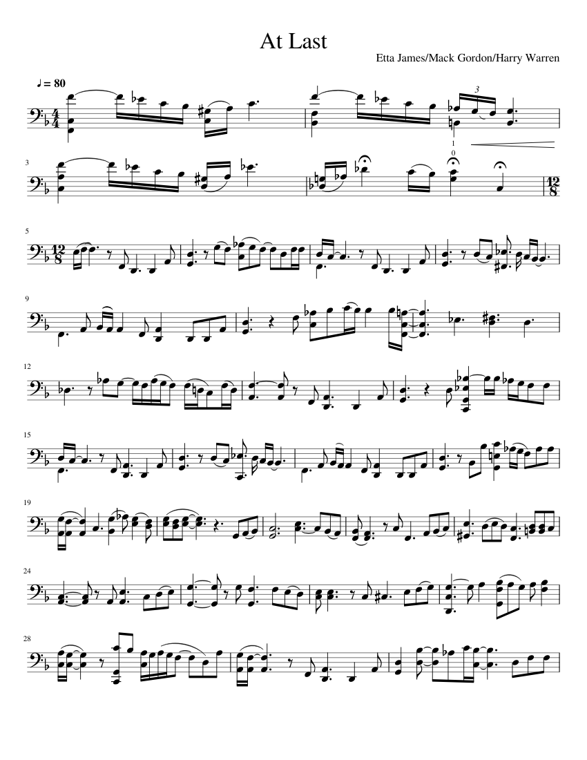 At Last for Solo Cello Sheet music for Cello (Solo) | Musescore.com