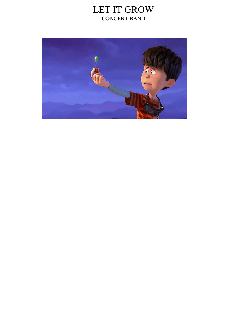 Let it Grow (Concert Band) Sheet music for Piano, Trombone, Euphonium ...