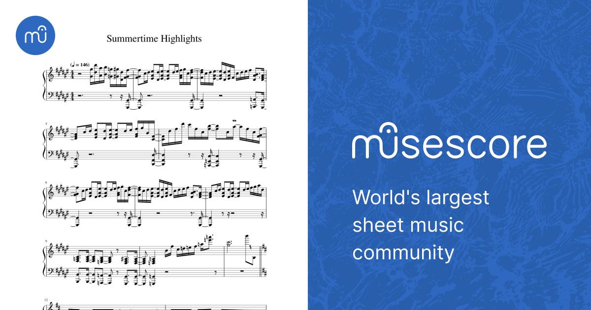 Summertime Highlights Sheet music for Piano (Solo) | Musescore.com
