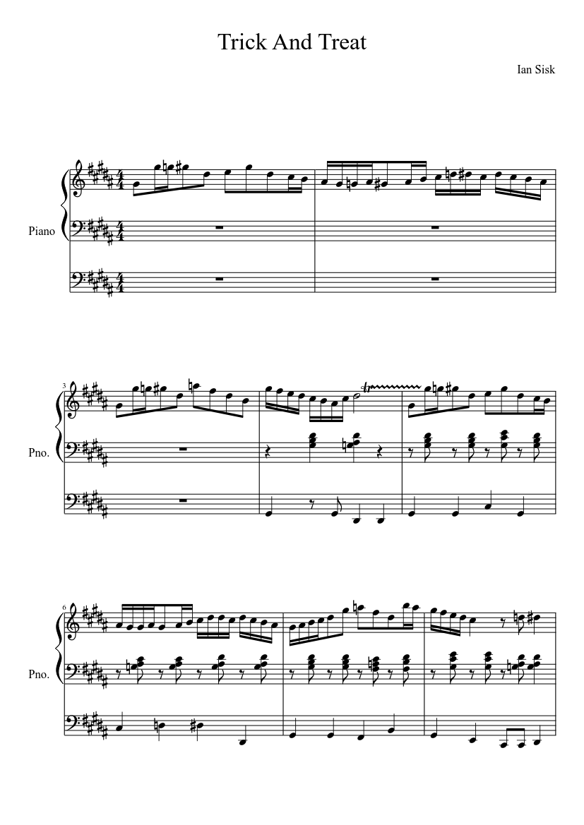 Trick and treat Sheet music for Piano (Solo) | Musescore.com