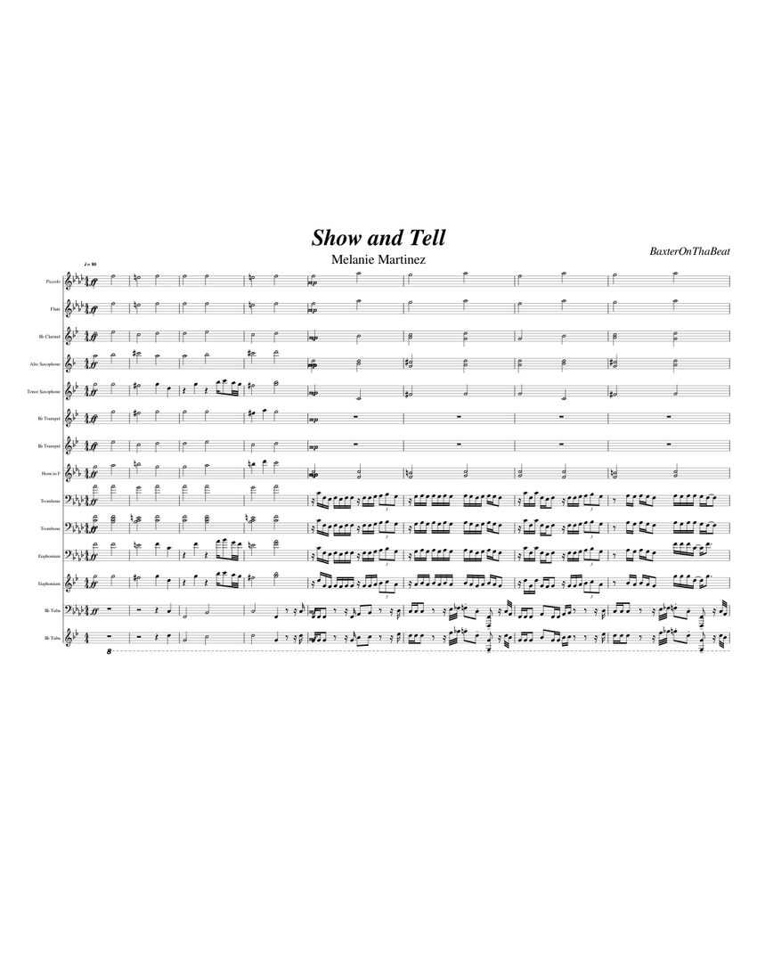 Show and Tell Sheet music for Trombone, Tuba, Flute, Oboe & more ...